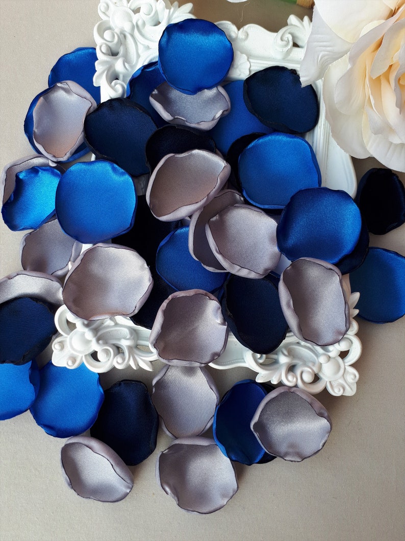 Navy Blue Rose Petals Royal Blue Rose Petals Gray Rose Petals | Etsy