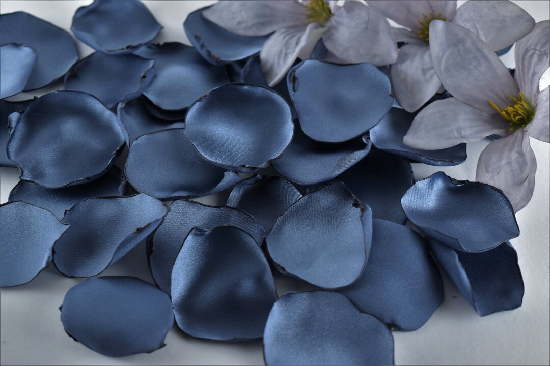 Steel Blue Rose Petals, Slate Flower Petals Wedding Decor Flower Girl ...