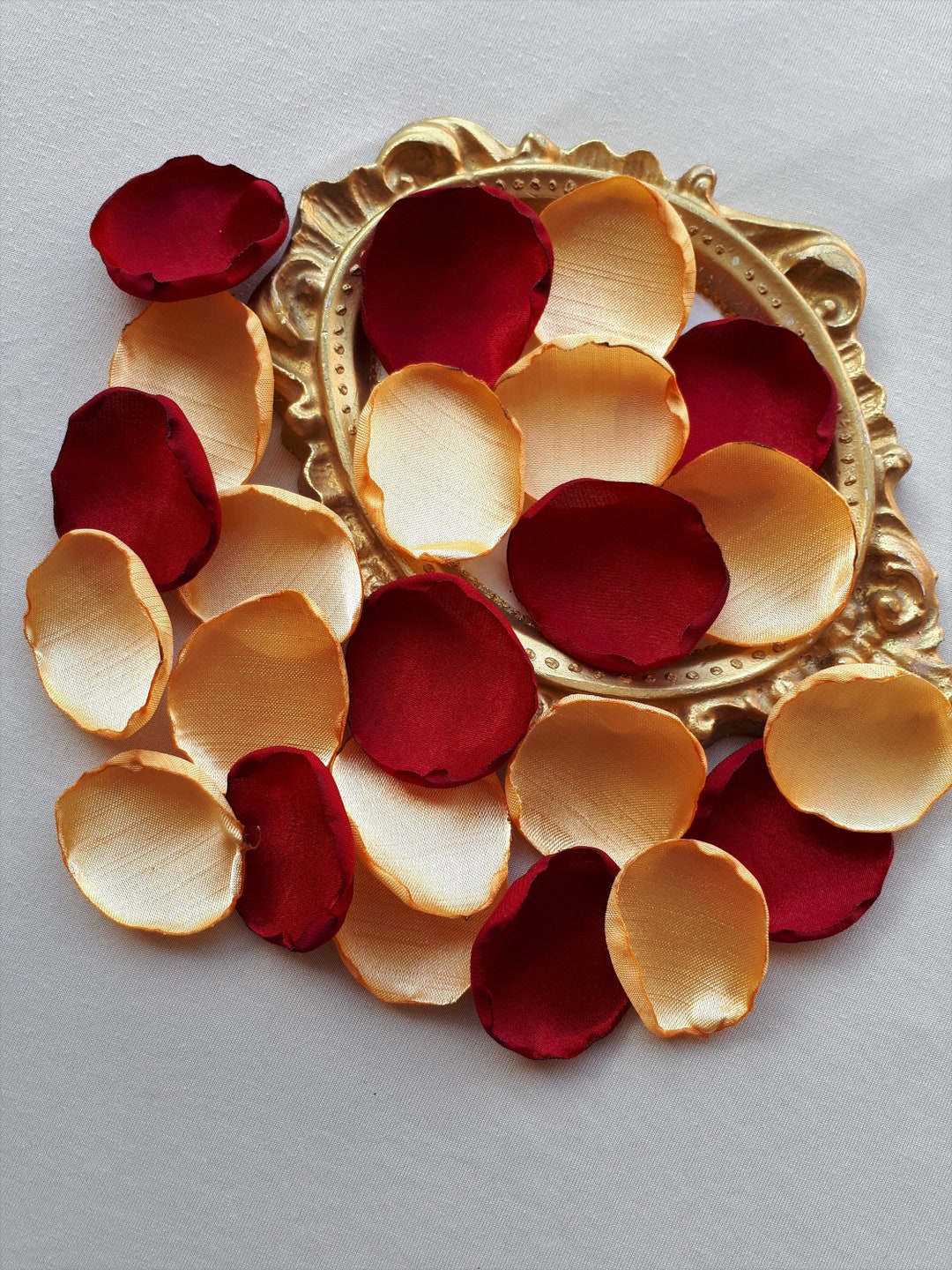 NEW Rubin Rose Petals, Gold Rose Petals Wedding Decorations Flower Girl ...