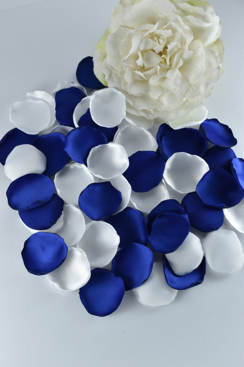 Royal Blue Rose Petals White Rose Petals Wedding Decor Flower | Etsy