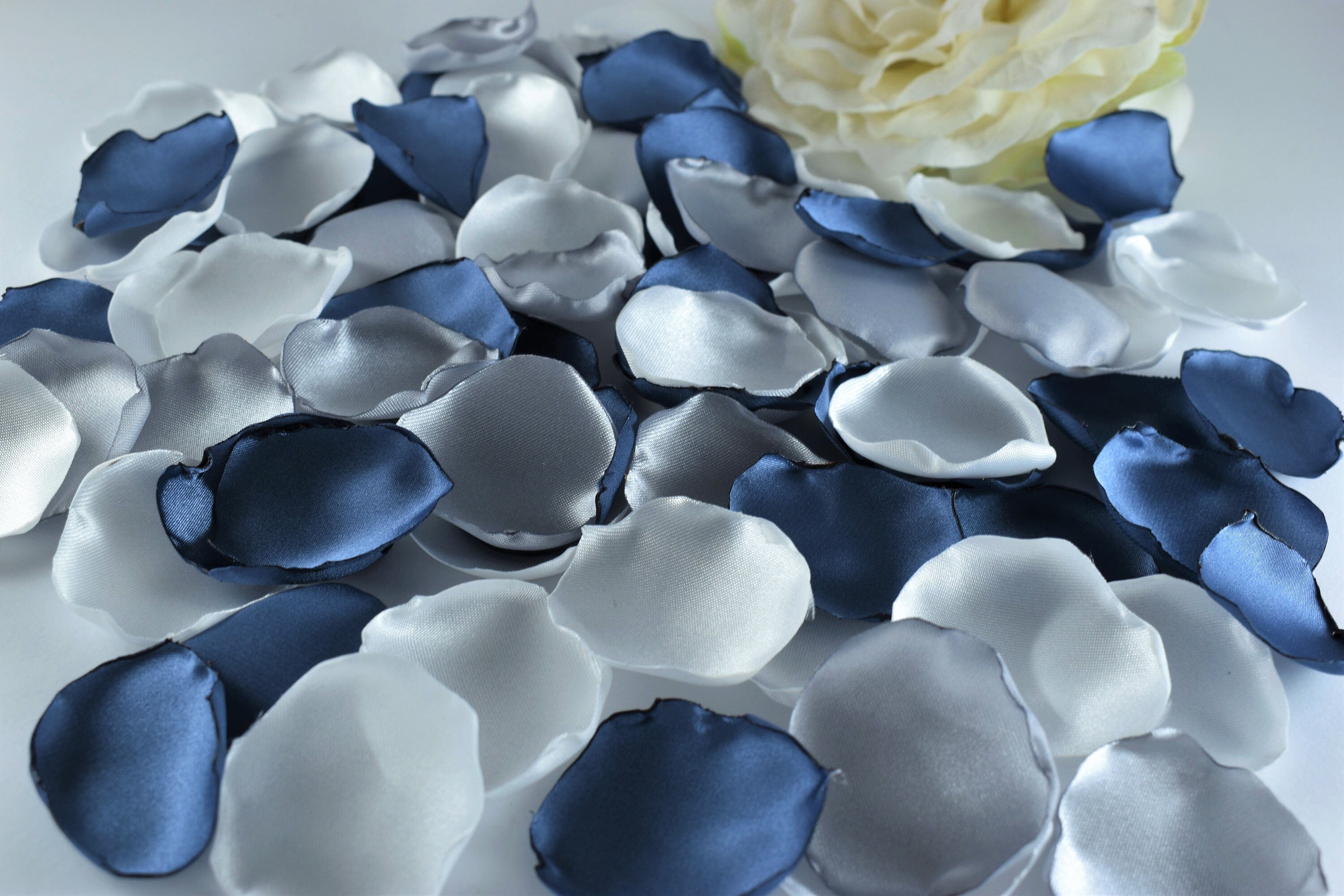Steel Blue Rose Petals White Rose Petals Grey Flower Petals | Etsy