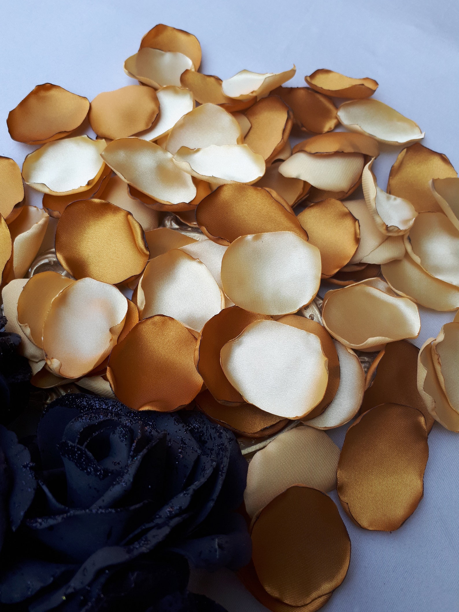 Gold Rose Petals Copper Flower Petals Fall Wedding Decoration - Etsy