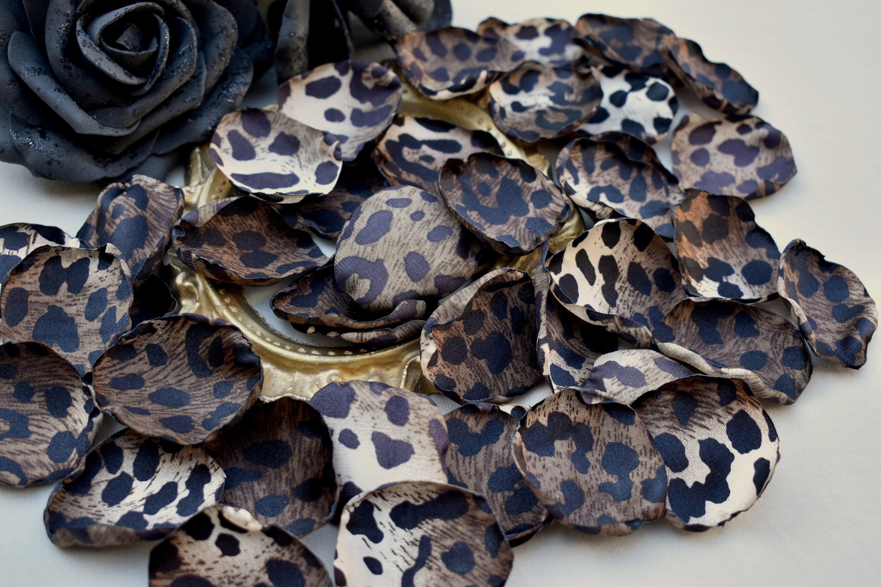 Leopard Rose Petals Animal Print Decorations Wedding - Etsy