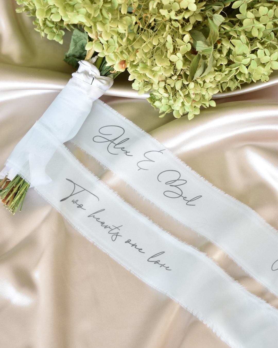 Light Blue Personalized Bridal Bouquet Ribbon for Flowers, Transparent ...