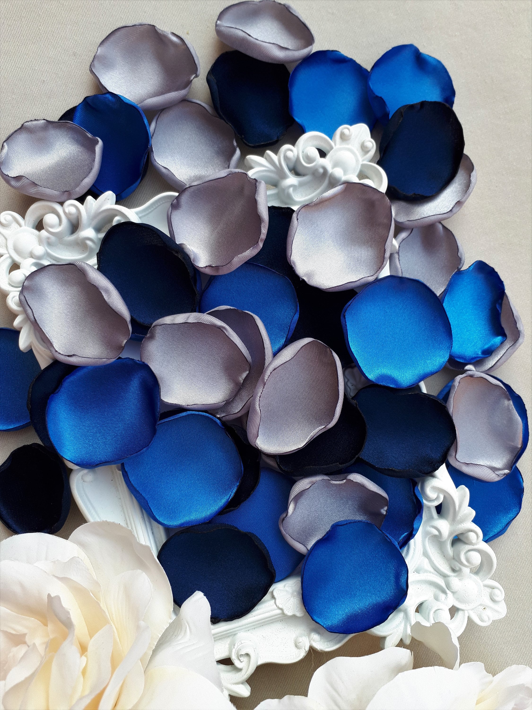 Navy Blue Rose Petals Royal Blue Rose Petals Gray Rose Petals | Etsy