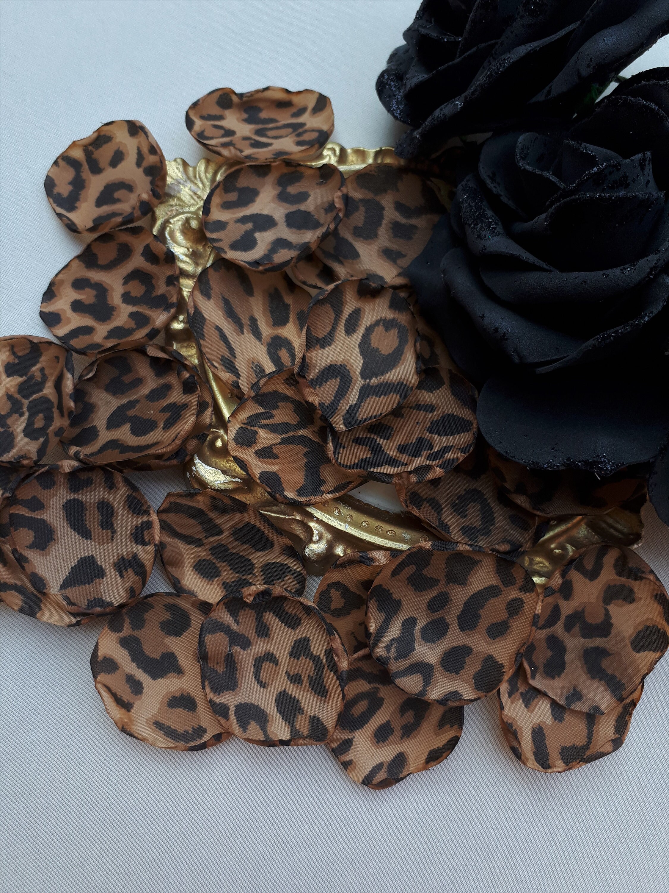 Leopard Rose Petals Animal Print Decorations Wedding | Etsy