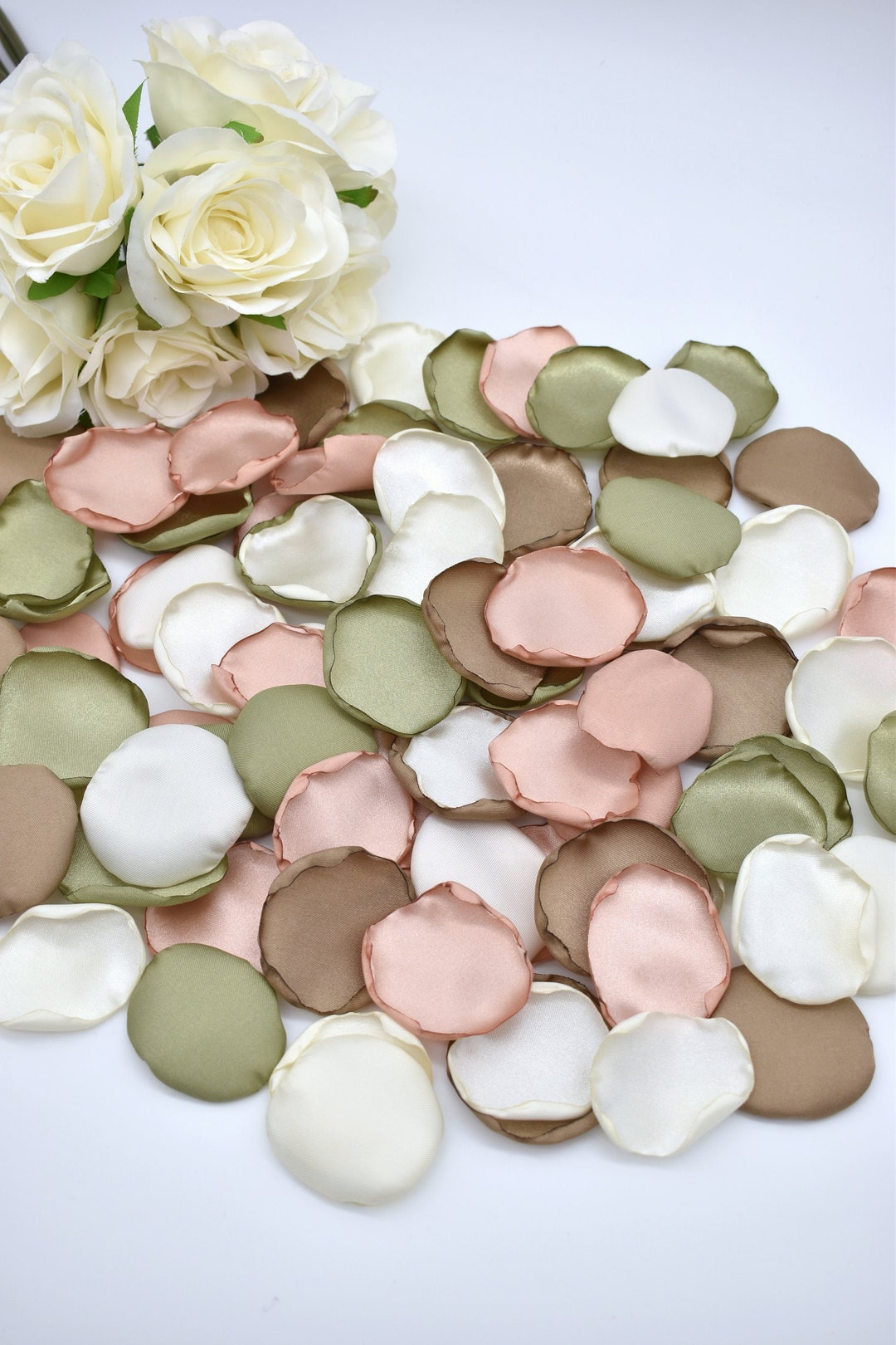 Sage Green Petals, Dusty Rose Petals, Taupe Petals, Ivory Rose Petals ...