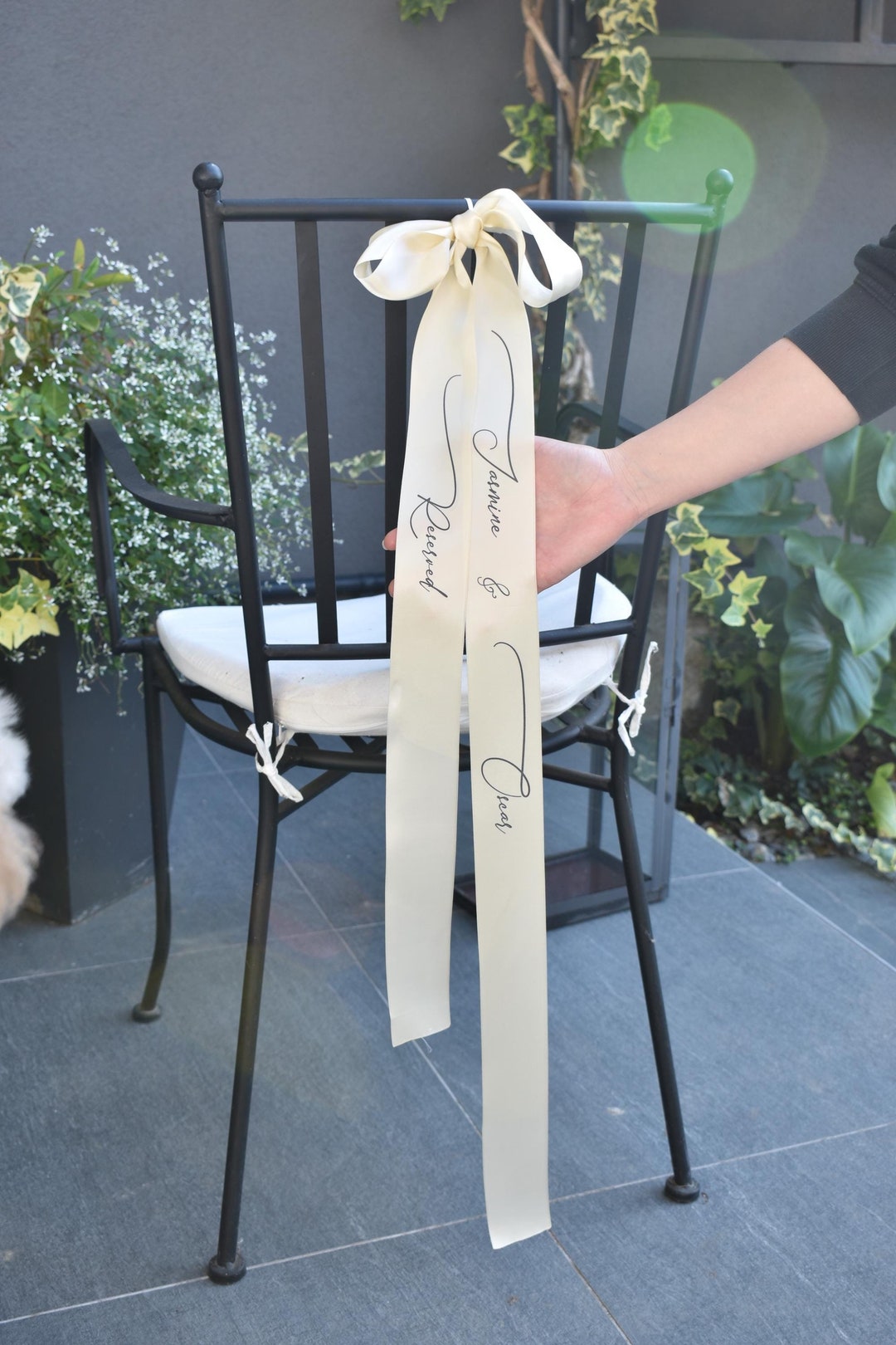 Personalized Wedding Chair Seating Ribbon, Personalized Satin Ribbon ...