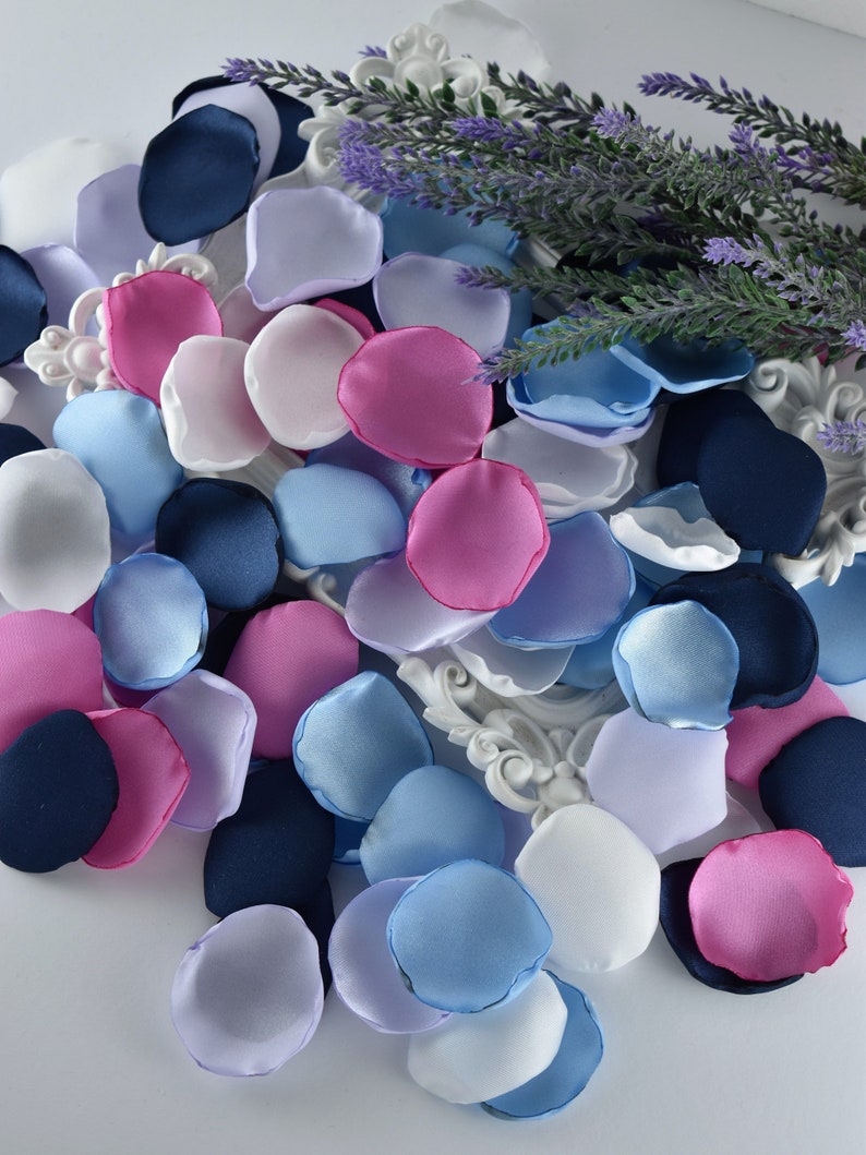 Slate Blue Rose Petals Fuchsia Rose Petals Sky Blue Taffy - Etsy