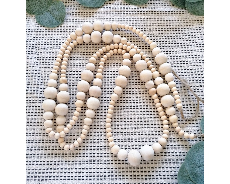 Wooden Beaded Garland | Autumn Decor | Wooden Bead Garland | Fall Decor ...