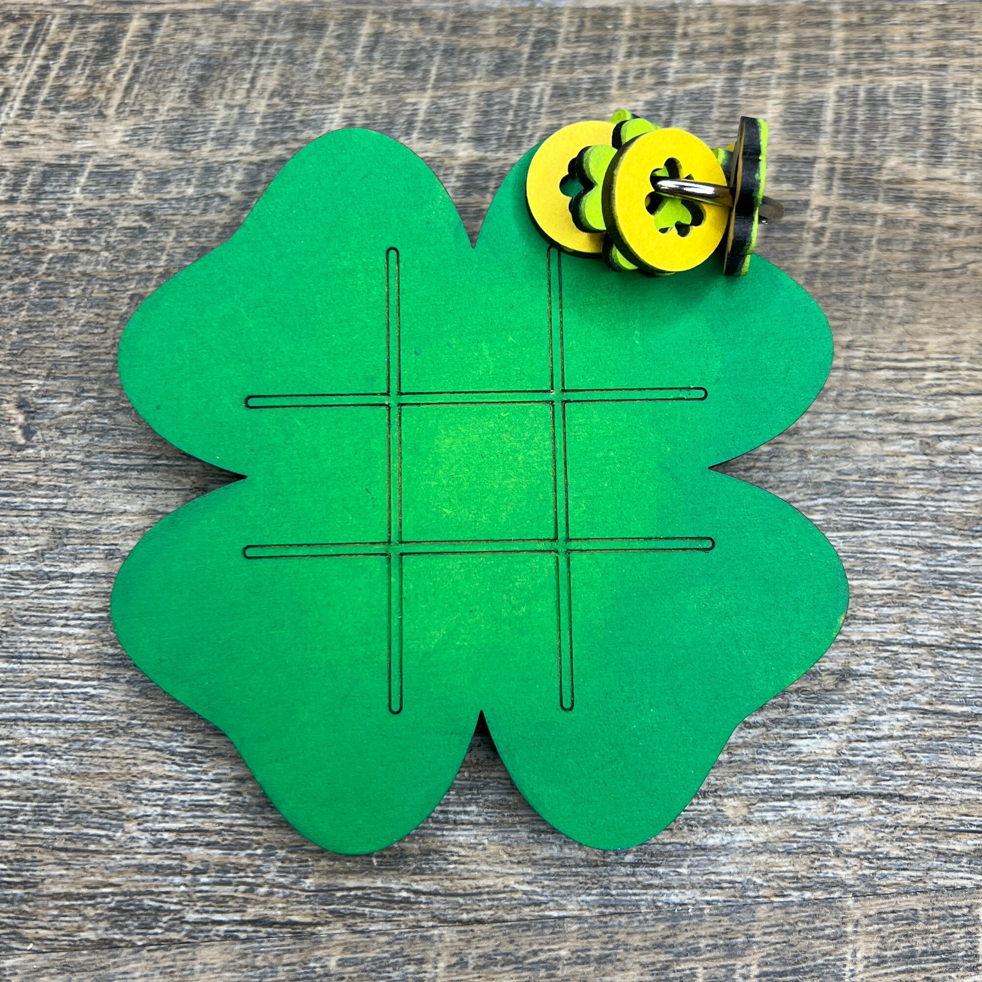 St. Patricks Day Miniature Tic Tac Toe Game With Game Pieces. | Etsy