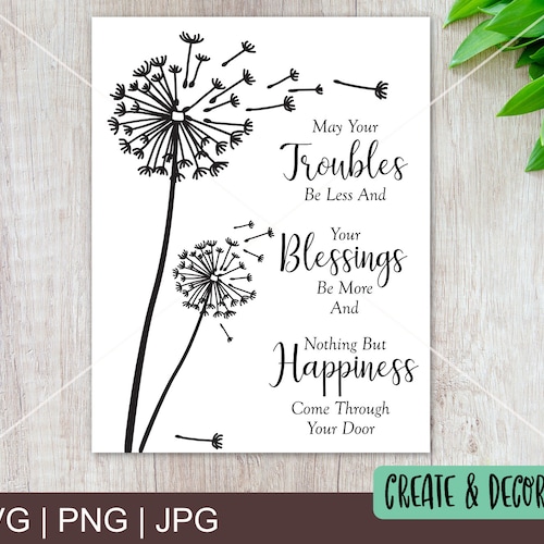 May Your Troubles Be Less and Your Blessings Be More and - Etsy