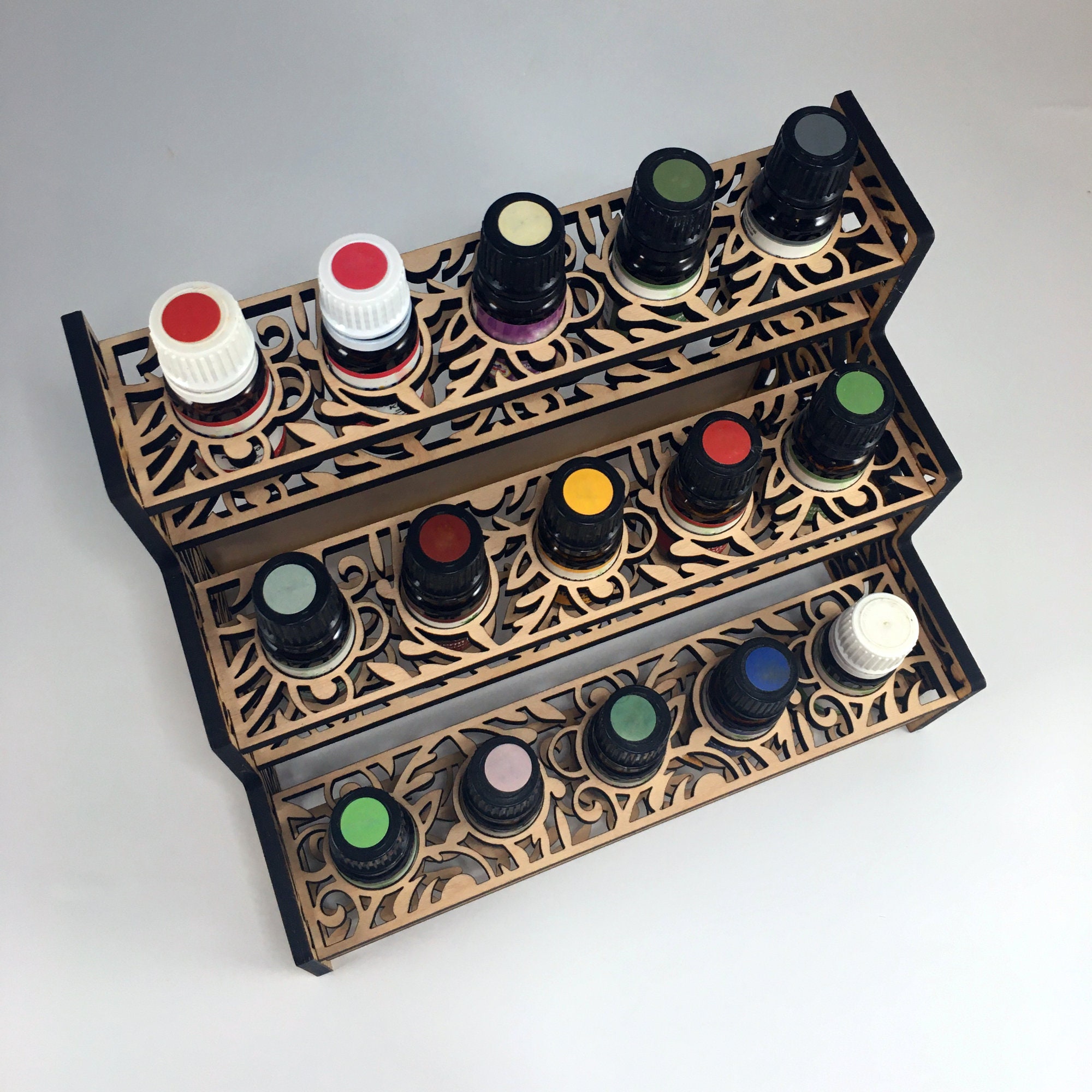Essential Oil Stand Shelf PDF and SVG Laser Cut File Instant - Etsy