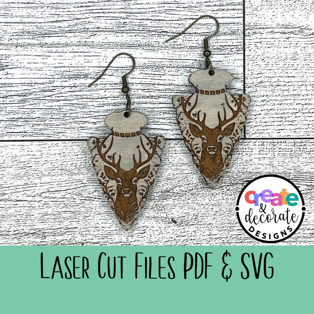 Earring Laser Cut Digital Files. 3-part Irregular Shapes. Glowforge PDF ...