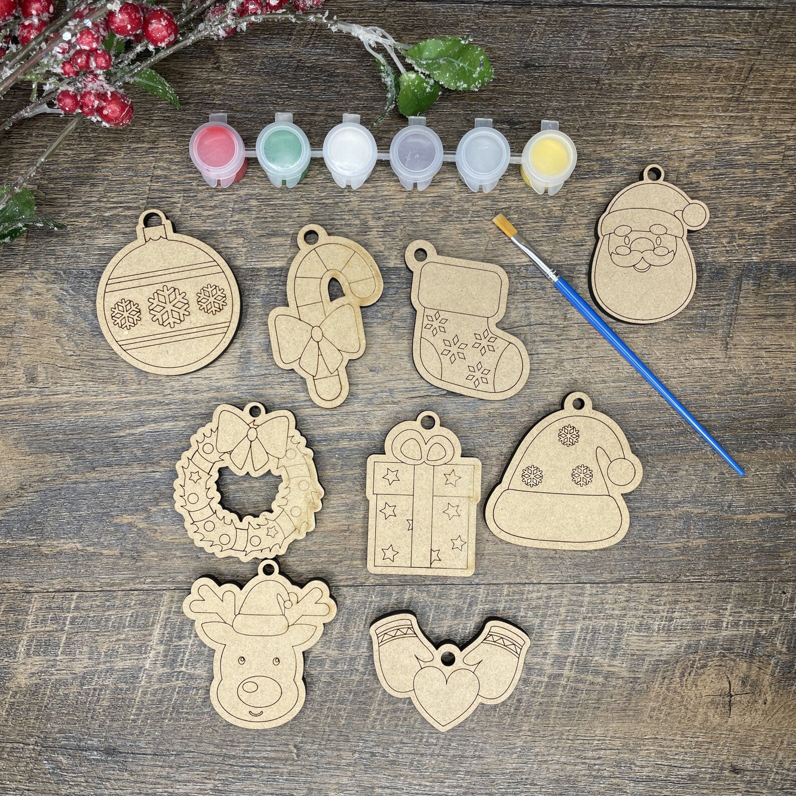 Christmas Ornaments for DIY Craft Kits Kids Coloring Kits - Etsy