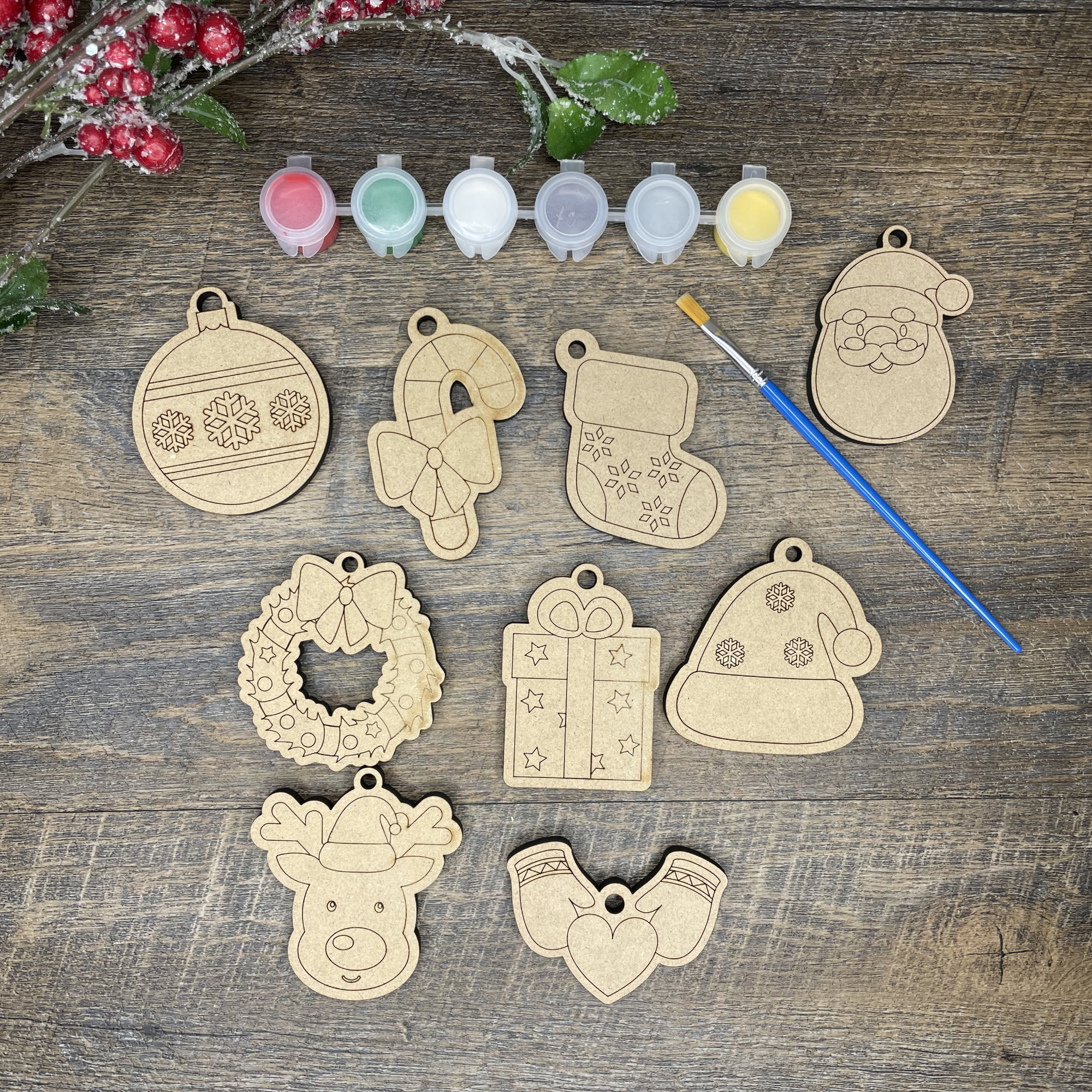 Christmas Ornaments for DIY Craft Kits Kids Coloring Kits - Etsy