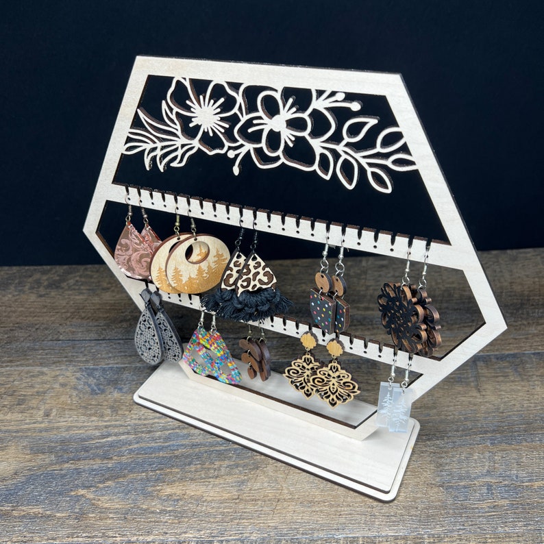 Earring Display Stand Laser Cut File svg Pdf - Etsy