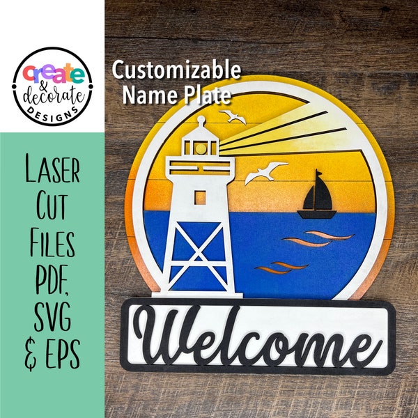 Lighthouse Welcome Signs - Etsy