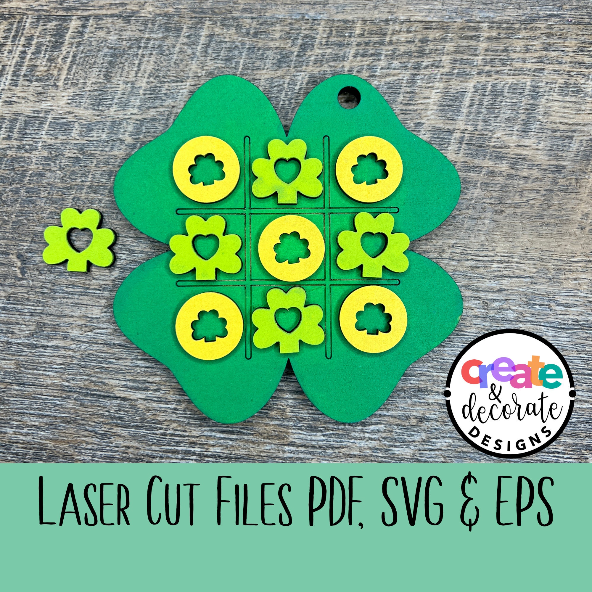 St. Patricks Day Miniature Tic Tac Toe Game With Game Pieces. - Etsy