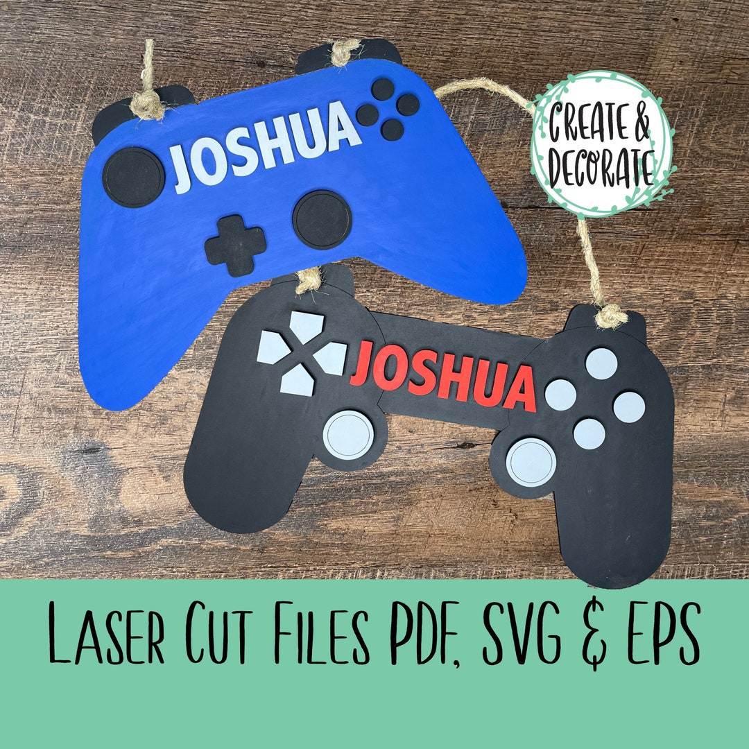 Gamer Controllers DIY Craft Kit for Kids. Xbox and Playstation. Laser ...