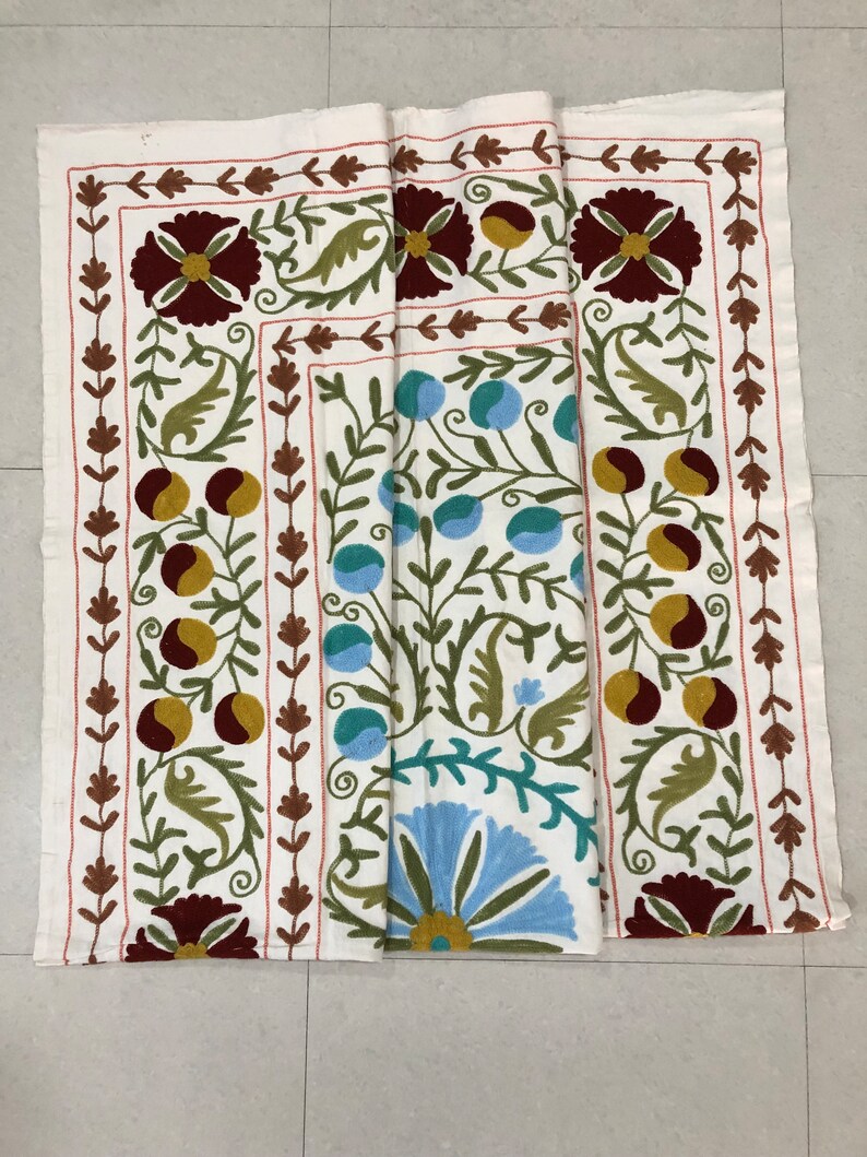 Bohemian Suzani Wall Hanging , Hand Embroidered Suzani Throw , Suzani ...