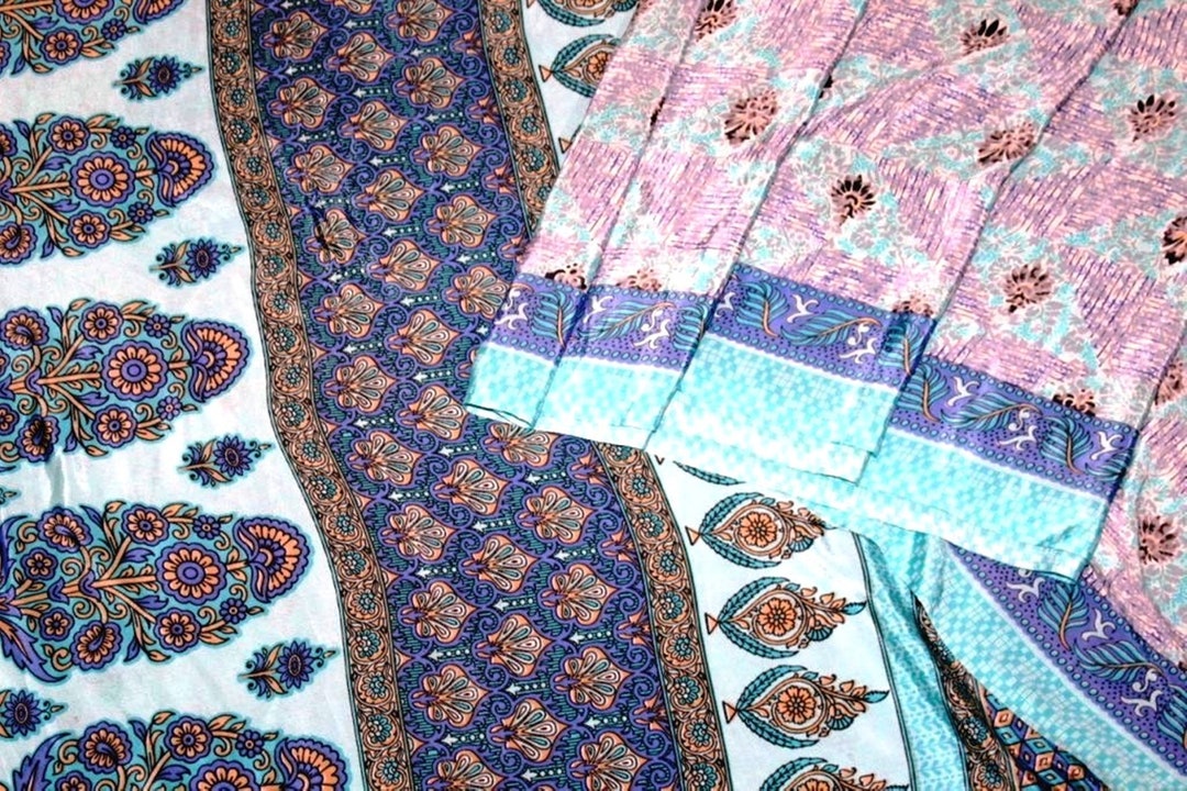 Indian Saree Vintage Seide Saree Seide Sari Kimono Vintage - Etsy.de