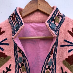 Pink TNT Embroidery Short Jacket, Wedding Outfit Street Wear Coat ...