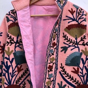 Pink TNT Embroidery Short Jacket, Wedding Outfit Street Wear Coat ...