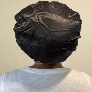Black Satin Tie Bonnet | Satin | Adult Turban Satin Lining | Head Wrap ...
