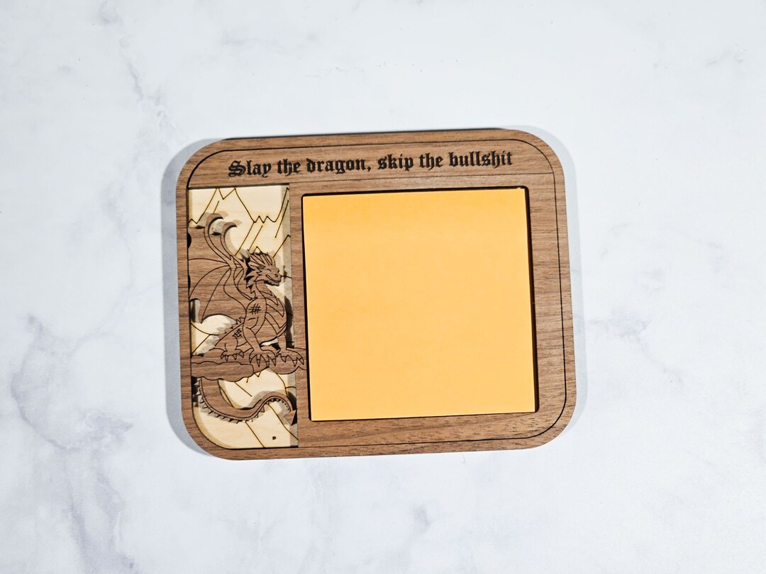 Sticky Note Holder, Funny Post It Holder, Dragon Decor, Geeky Desk ...
