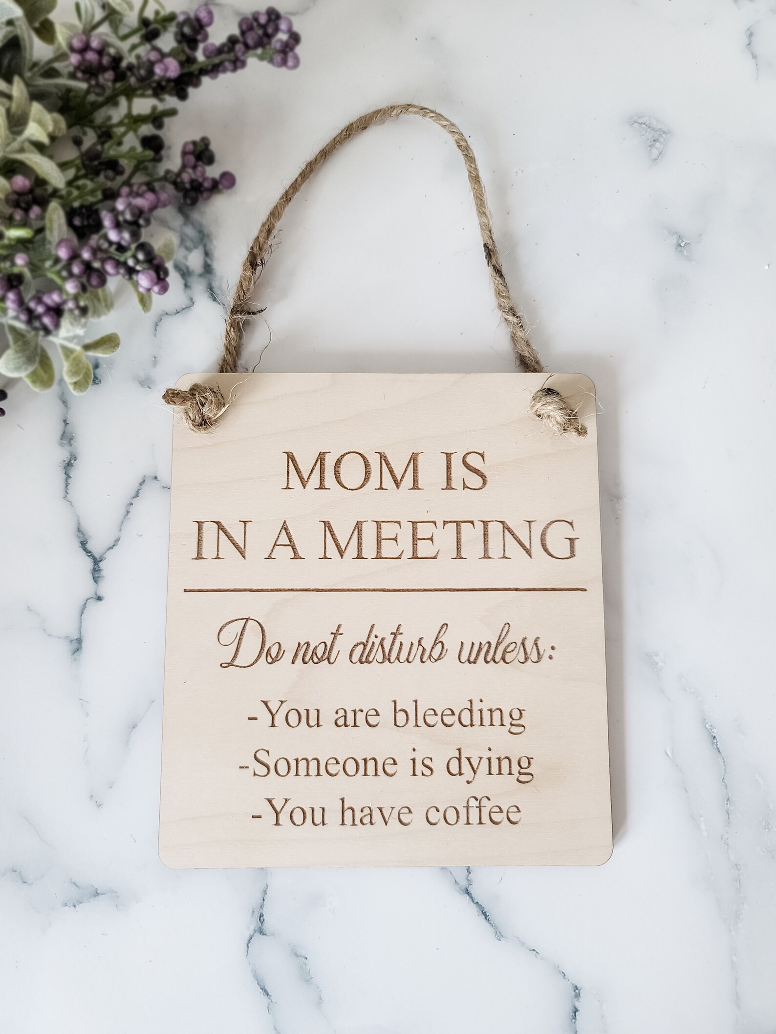 Mom is Busy Sign Virtual Learning Sign Front Door Sign | Etsy