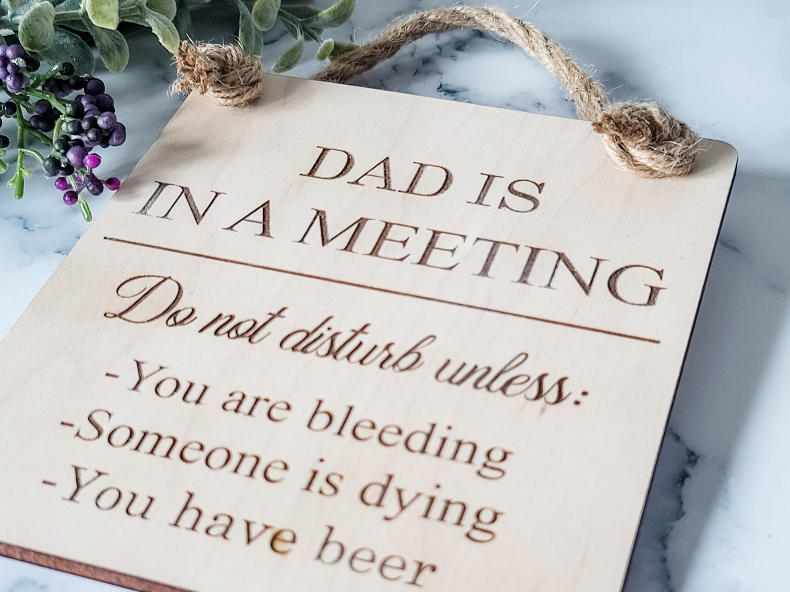 Dad is Busy Sign Work From Home Sign Do Not Disturb Door - Etsy