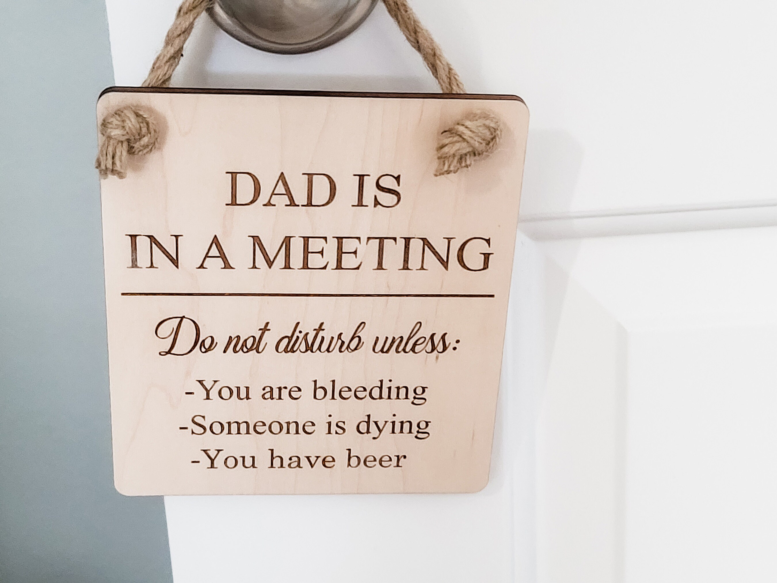 Dad is Busy Sign, Work From Home Sign, Do Not Disturb, Door Sign, Funny ...
