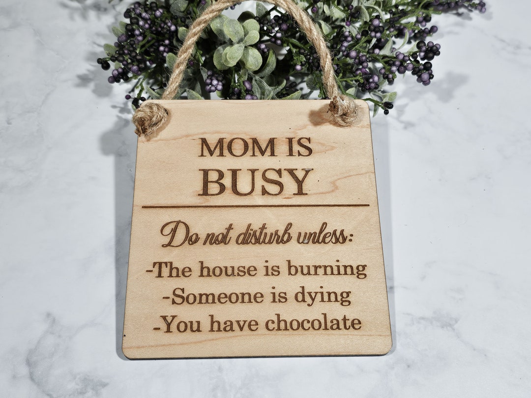 Mom is Busy Door Sign, Meeting Sign, Virtual Learning Sign, Office Door ...