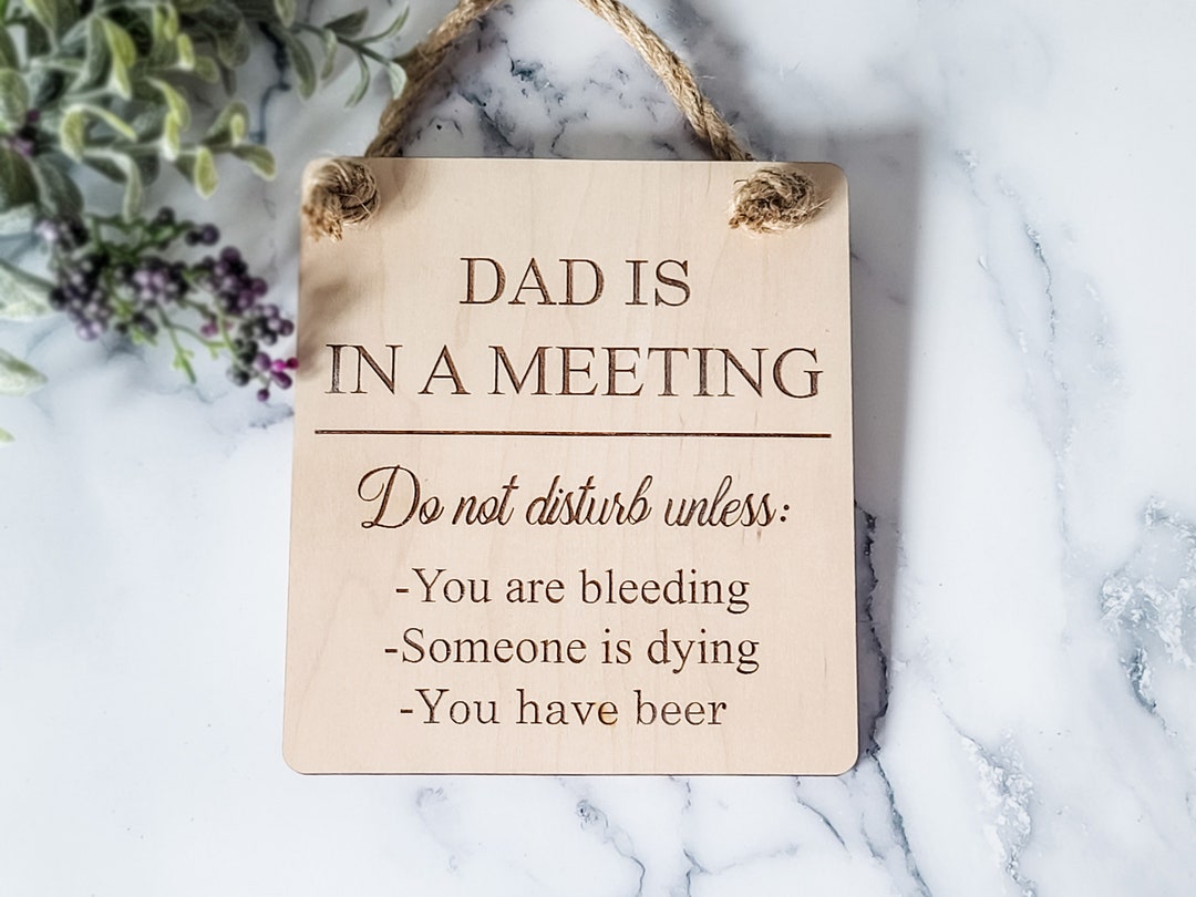 Dad is Busy Sign, Work From Home Sign, Do Not Disturb, Door Sign, Funny ...