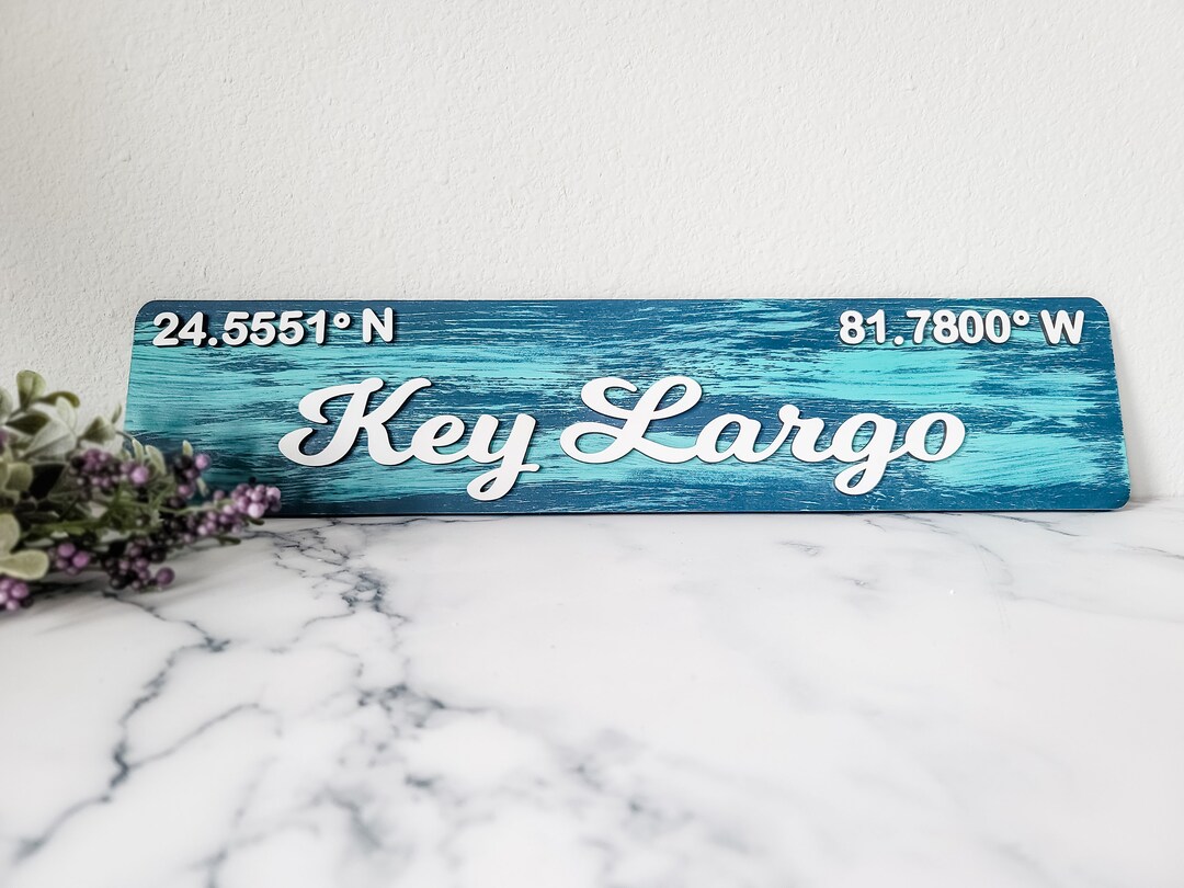 Vacation Signs, Coastal Farmhouse Decor, Longitude Latitude Sign, Beach ...