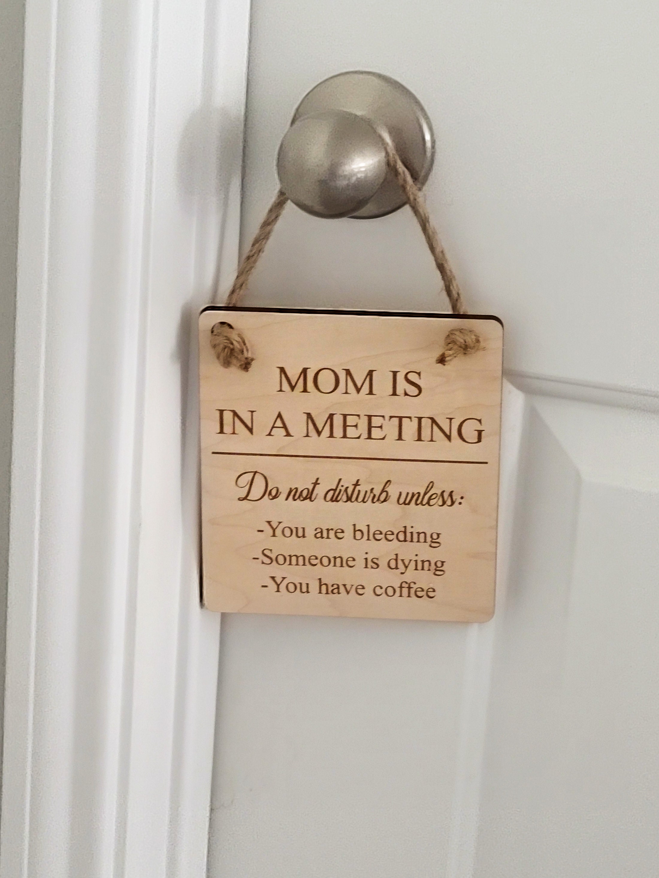 Mom is Busy Sign Virtual Learning Sign Front Door Sign - Etsy