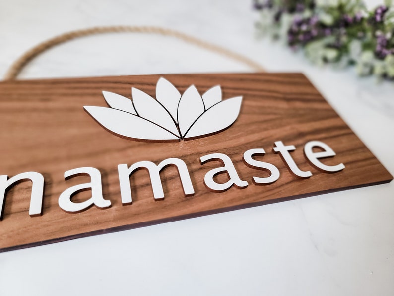 Namaste Wood Sign Sign for Yogis Namaste Yoga Sign Namaste | Etsy