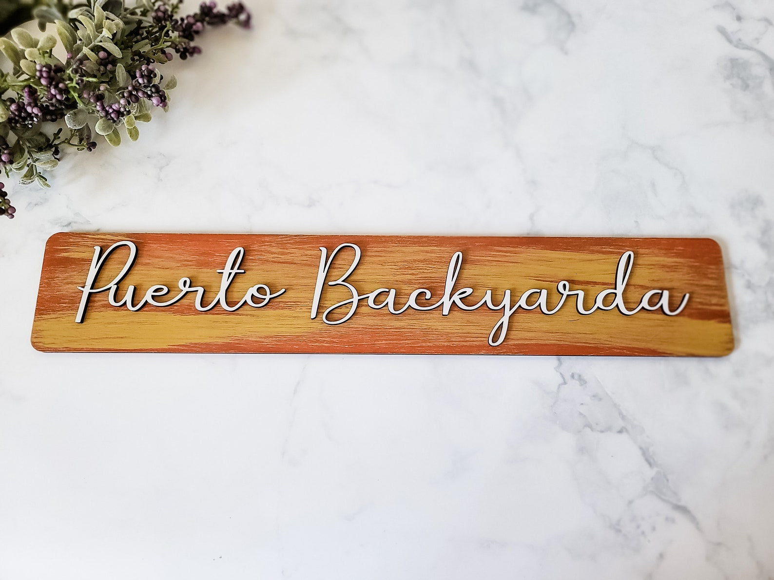 Puerto Backyarda Sign | Funny Beach Sign | Beachy Sign | Wooden Words ...