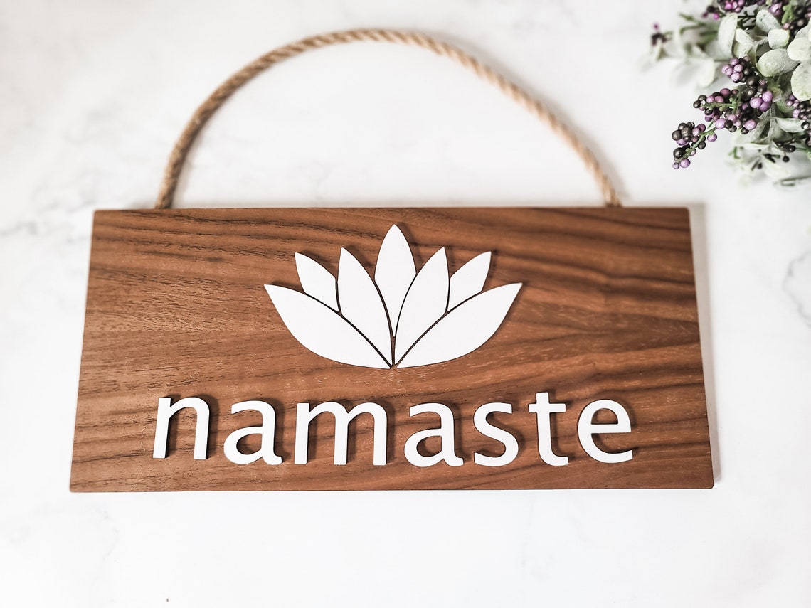 Namaste Wood Sign Sign for Yogis Namaste Yoga Sign Namaste - Etsy