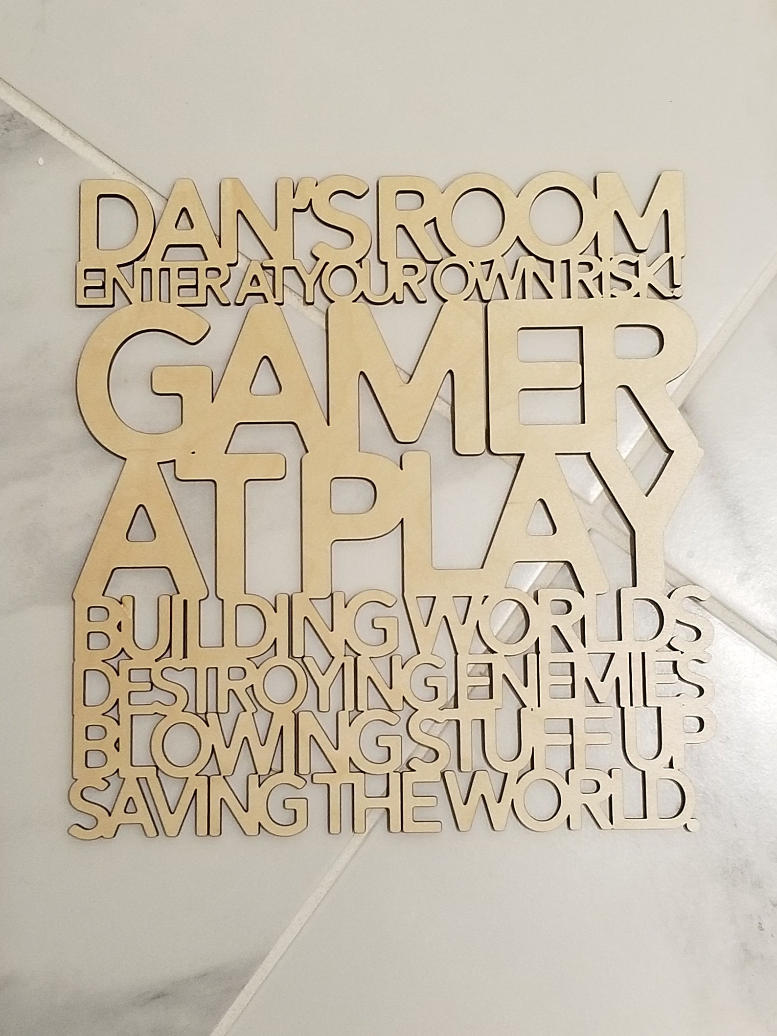 Gamer Door Hanger Sign Personalized Sign for Boys Room | Etsy