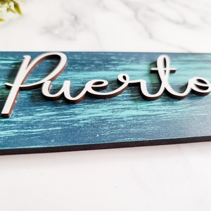 Puerto Backyarda Sign | Funny Beach Sign | Beachy Sign | Wooden Words ...