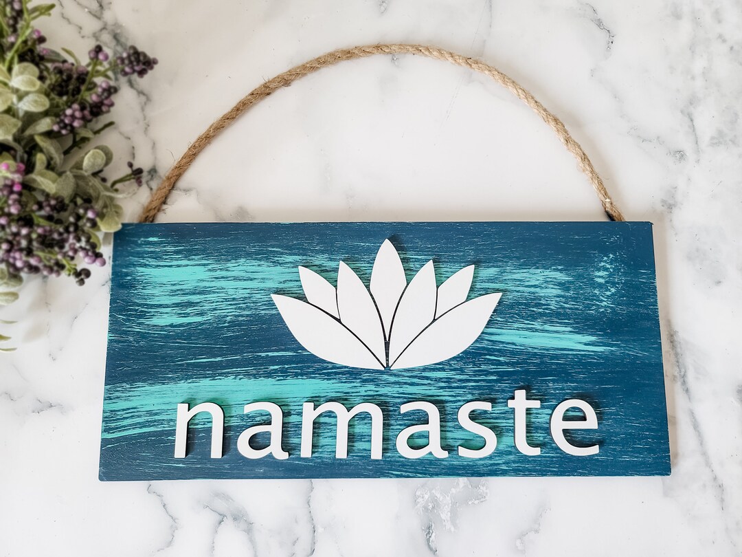 Namaste Wood Sign, Sign for Yogis, Namaste, Yoga Sign, Namaste Art ...