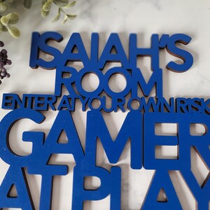 Gamer Door Hanger Sign Personalized Sign for Boys Room - Etsy