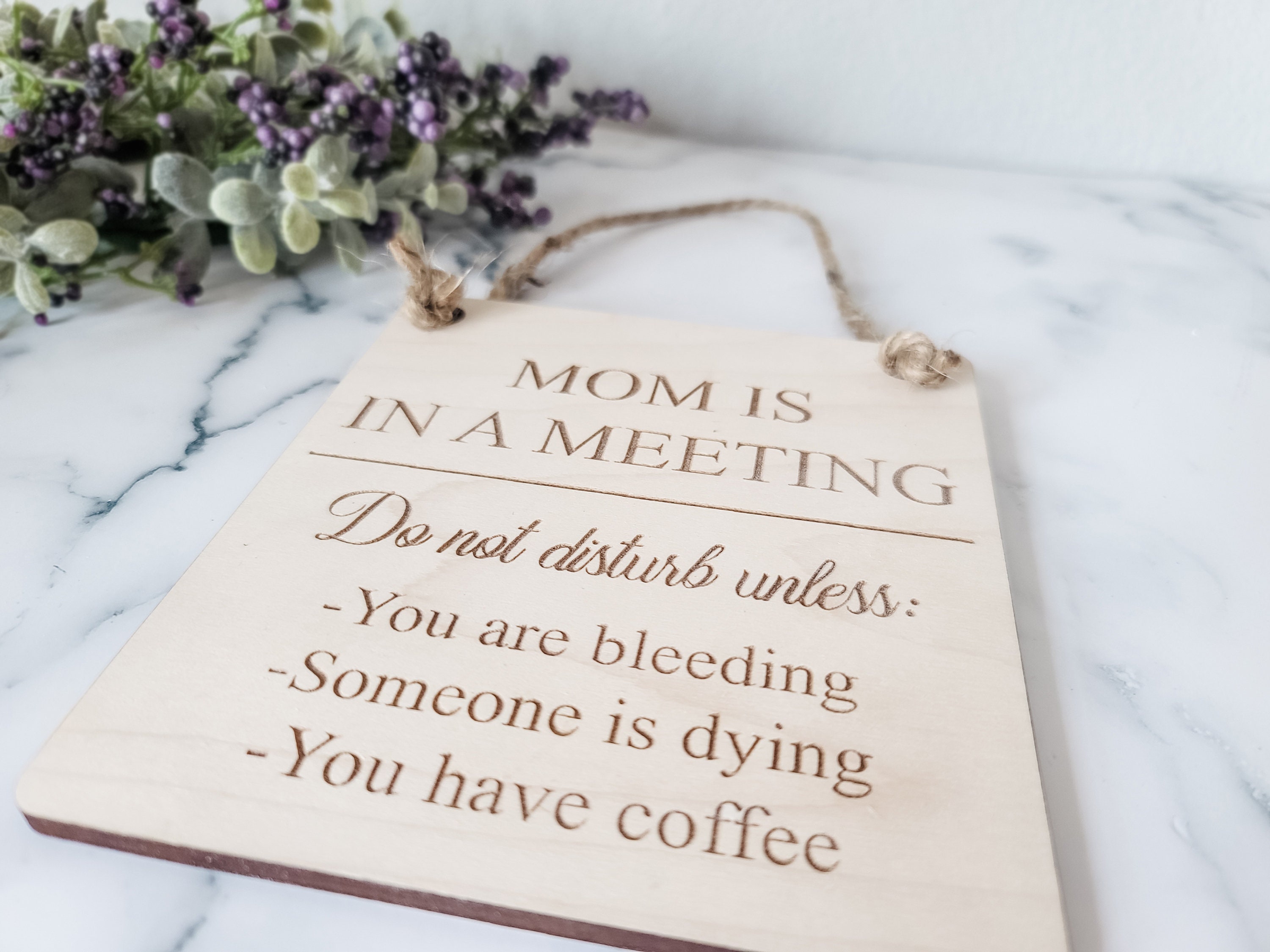 Mom is Busy Sign Virtual Learning Sign Front Door Sign - Etsy