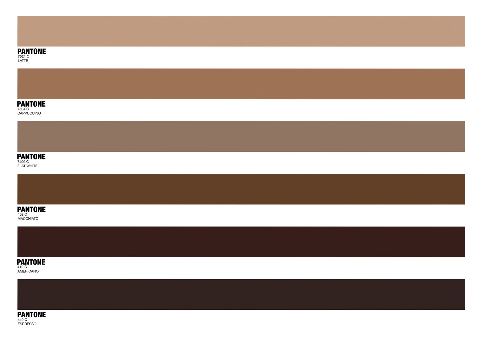 Pantone Inspired Coffee art print / Fine art PRINT / Coffee | Etsy