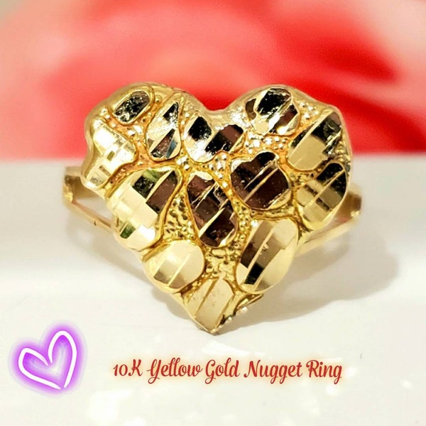 Gold Nugget Ring - Etsy