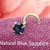 22ct Yellow Gold Three Stone Ruby & Emerald Nose Stud/nose Pin/nose ...