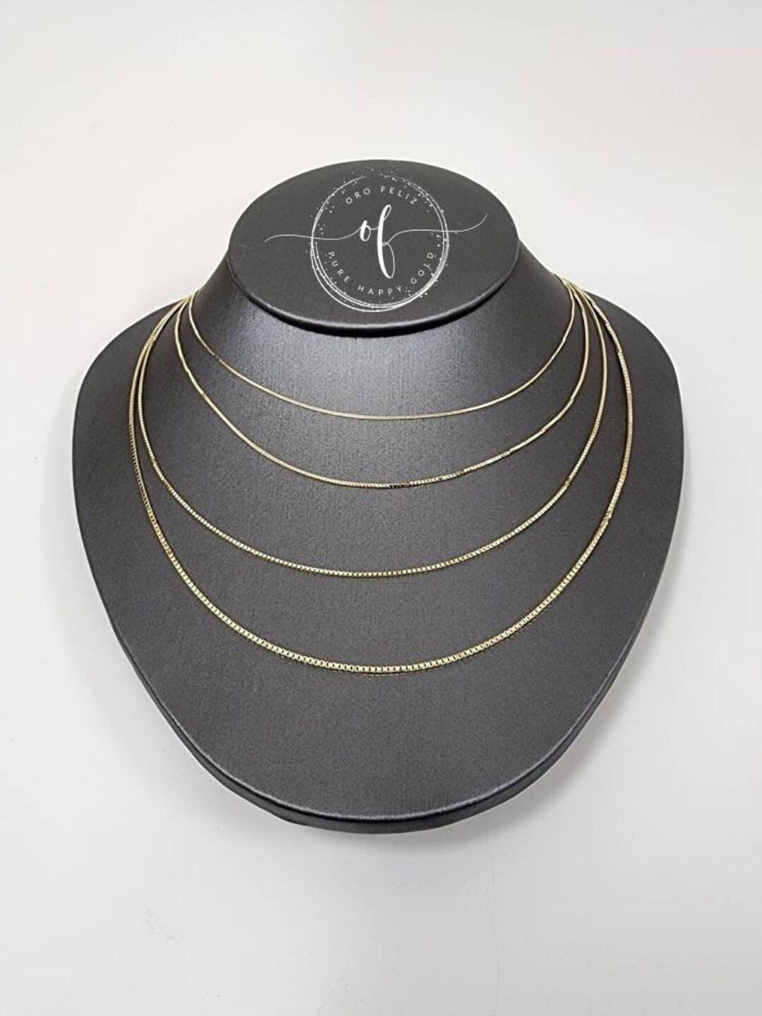 Box Chain Real 14K Solid Gold Box Chain 3 Colors Available Mens Women ...