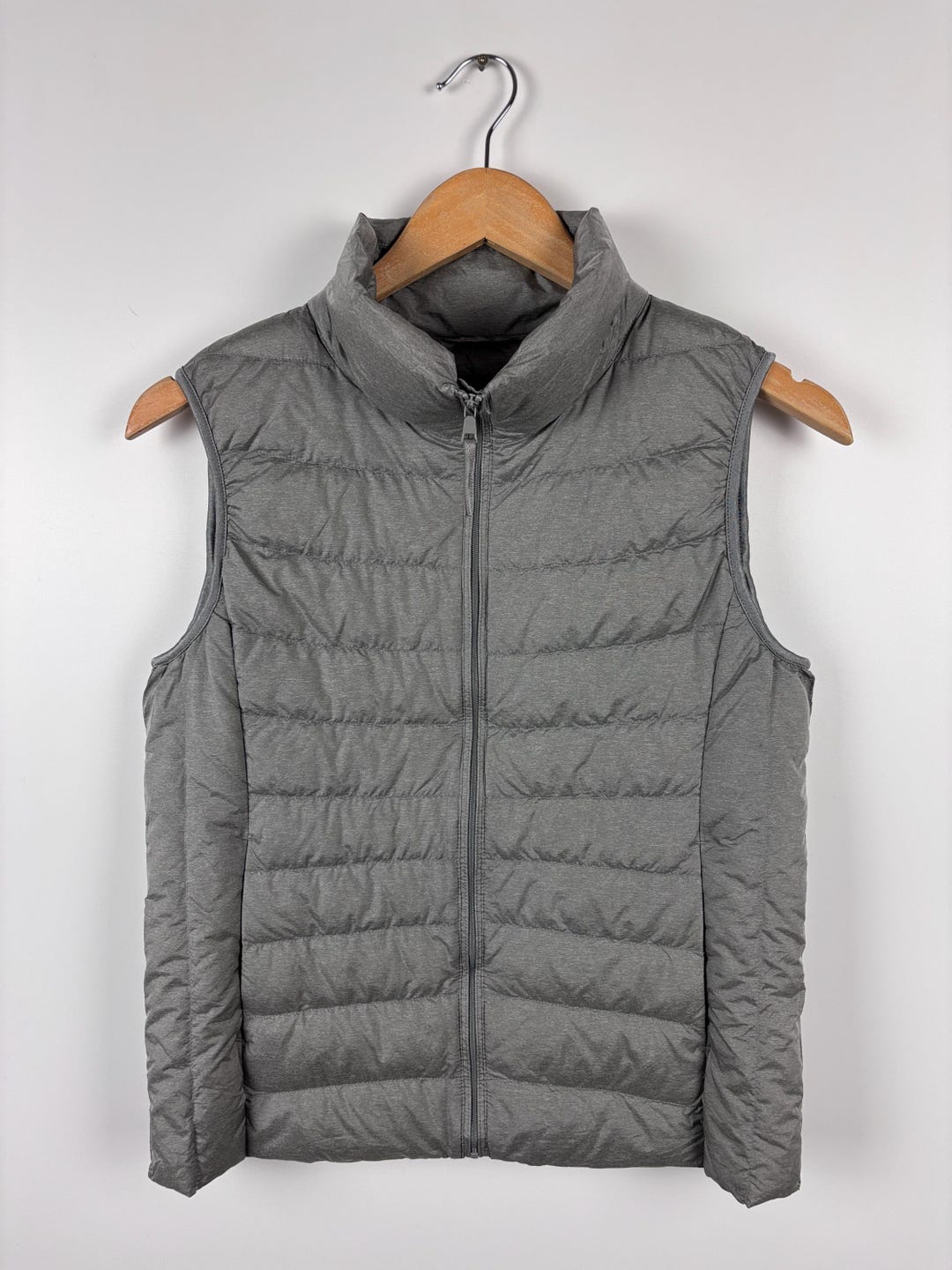 Womens Uniqlo Down Puffer Vest Gray Size M - Etsy